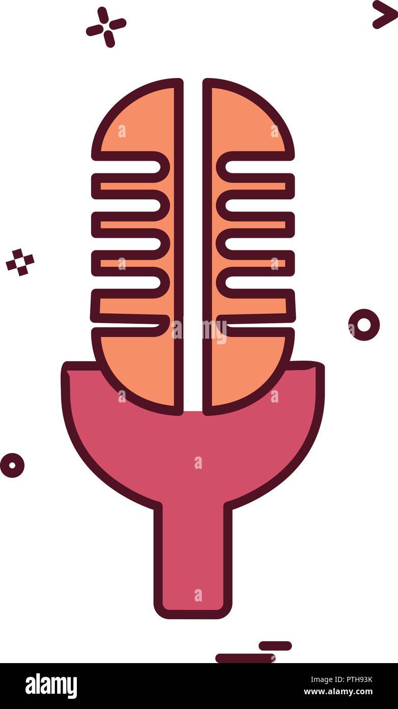 Mic icon design vector Stock Vector Image & Art - Alamy
