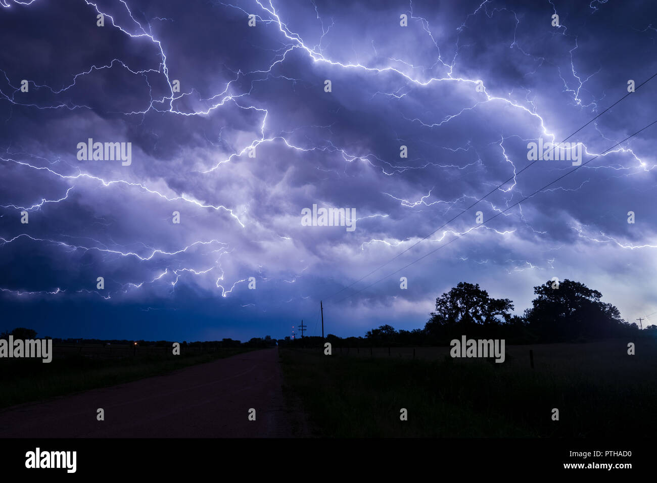 Anvil Crawler Lightning during a Severe Thunderstorm over Nebraska ...