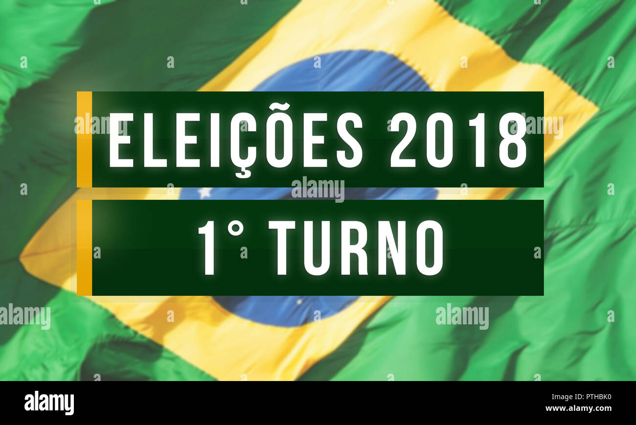 Brazil - October 08, 2018: Illustrative advertisement banner of the ...