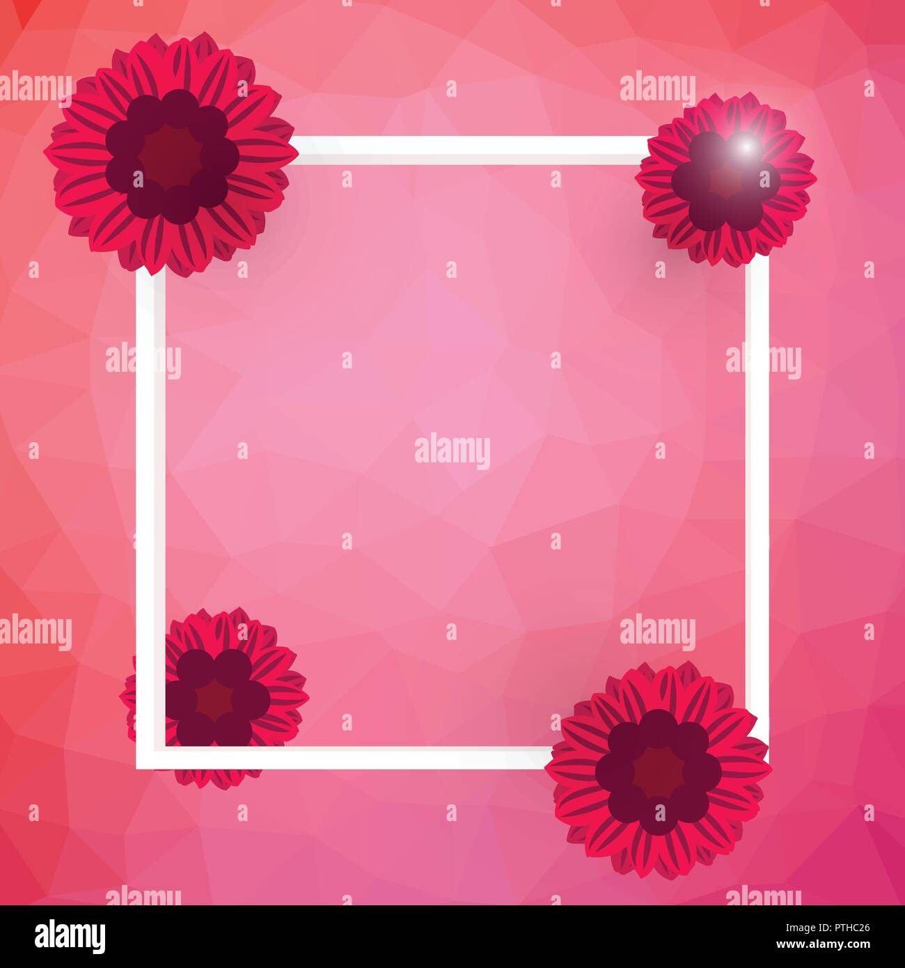 vector illustration of isolated red blooming with leaves Stock Vector ...