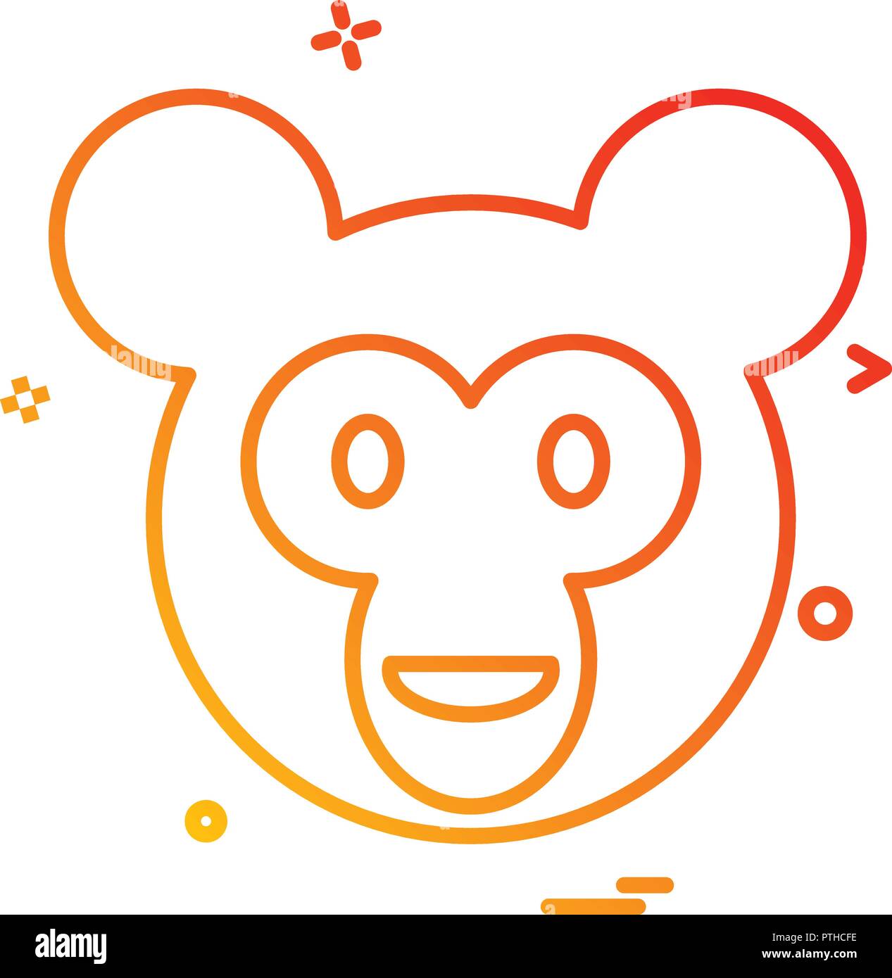 Monkey icon design vector Stock Vector Image & Art - Alamy