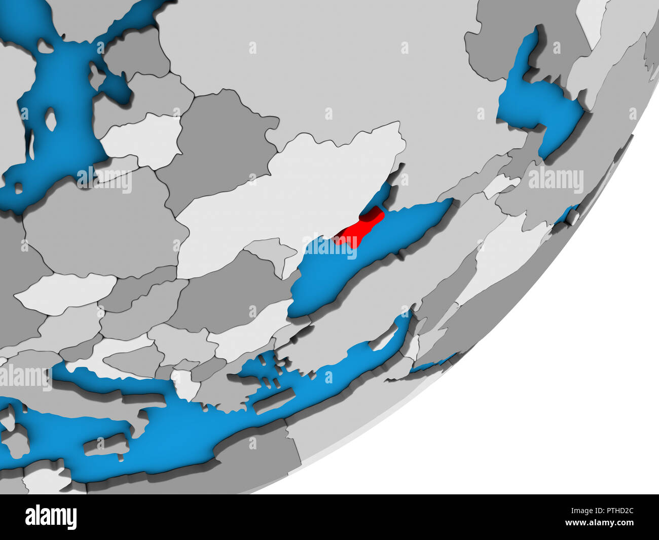 Crimea on blue political 3D globe. 3D illustration Stock Photo - Alamy