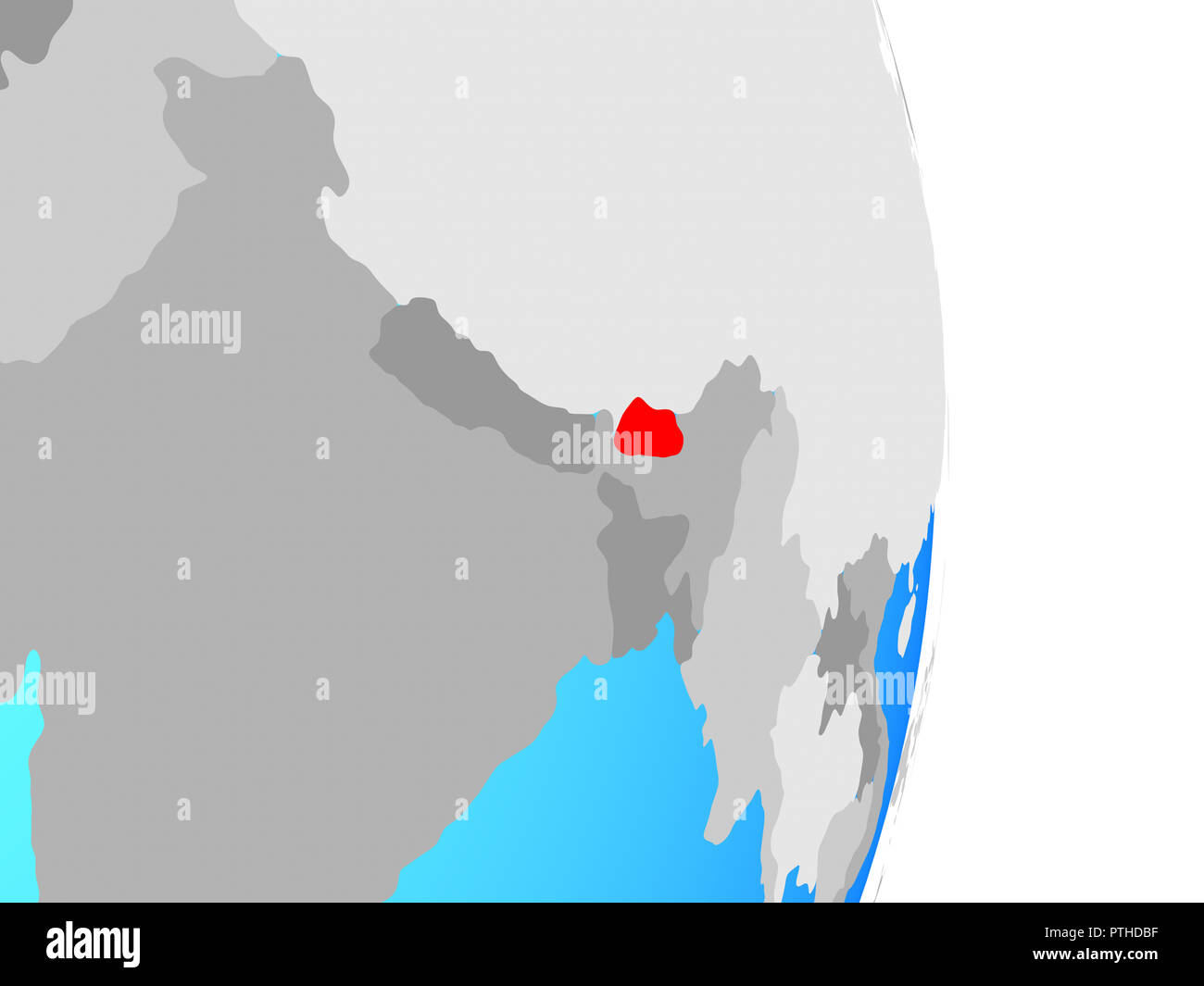 Simple political map bhutan hi-res stock photography and images - Alamy