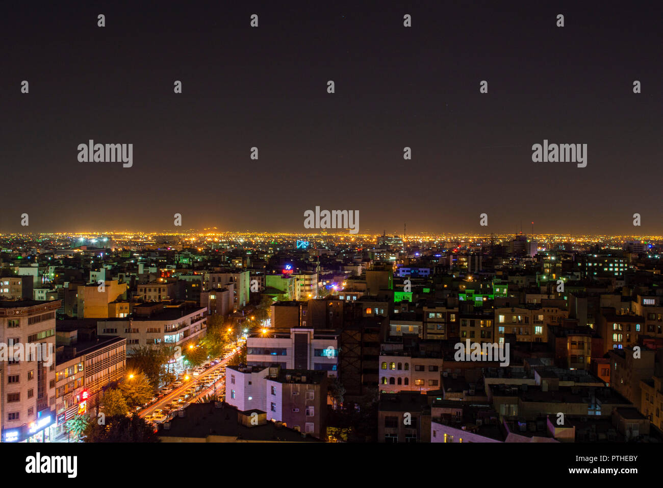 A view of Tehran, Iran, at night Stock Photo - Alamy