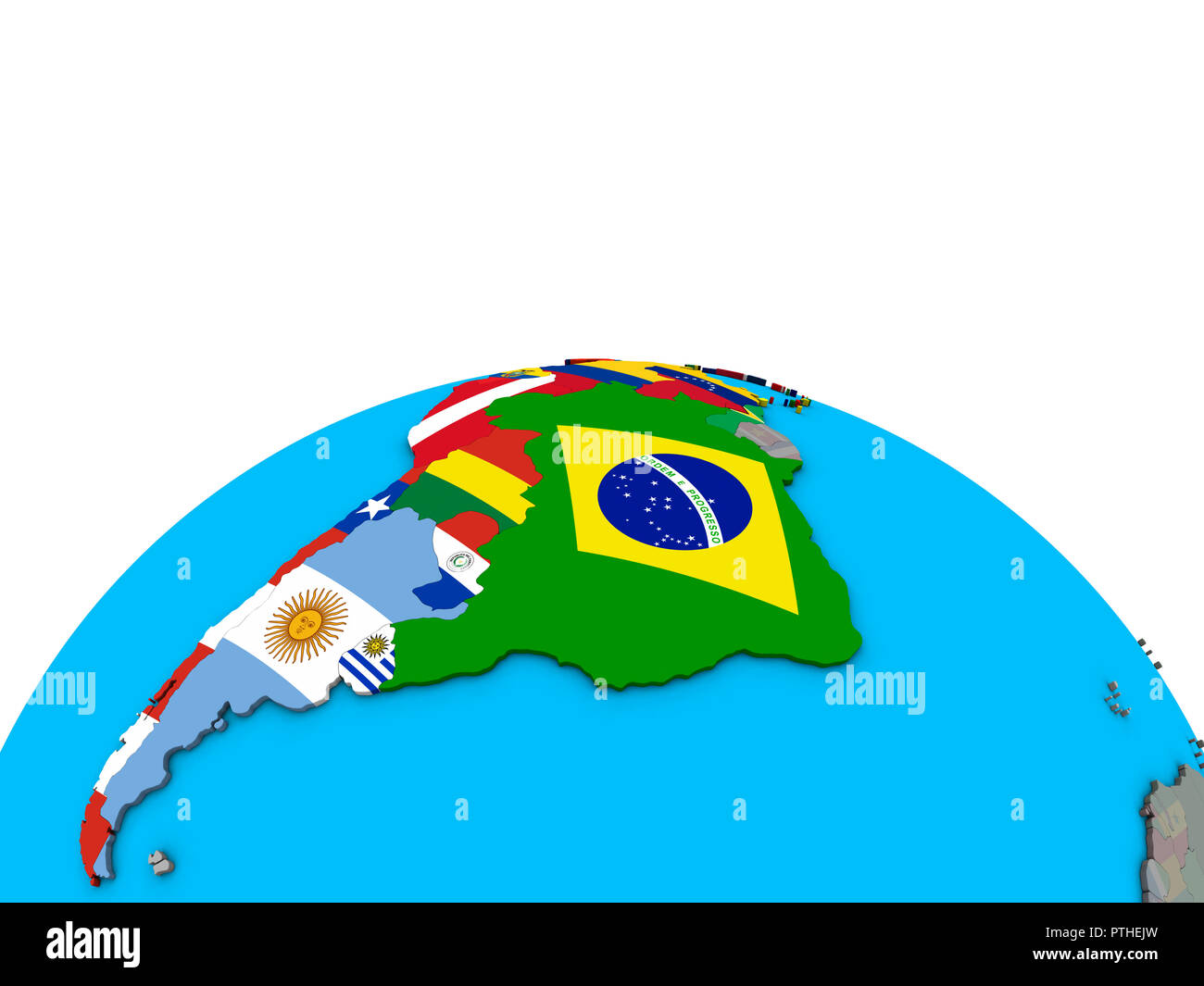 Map latin america flags countries hi-res stock photography and images ...