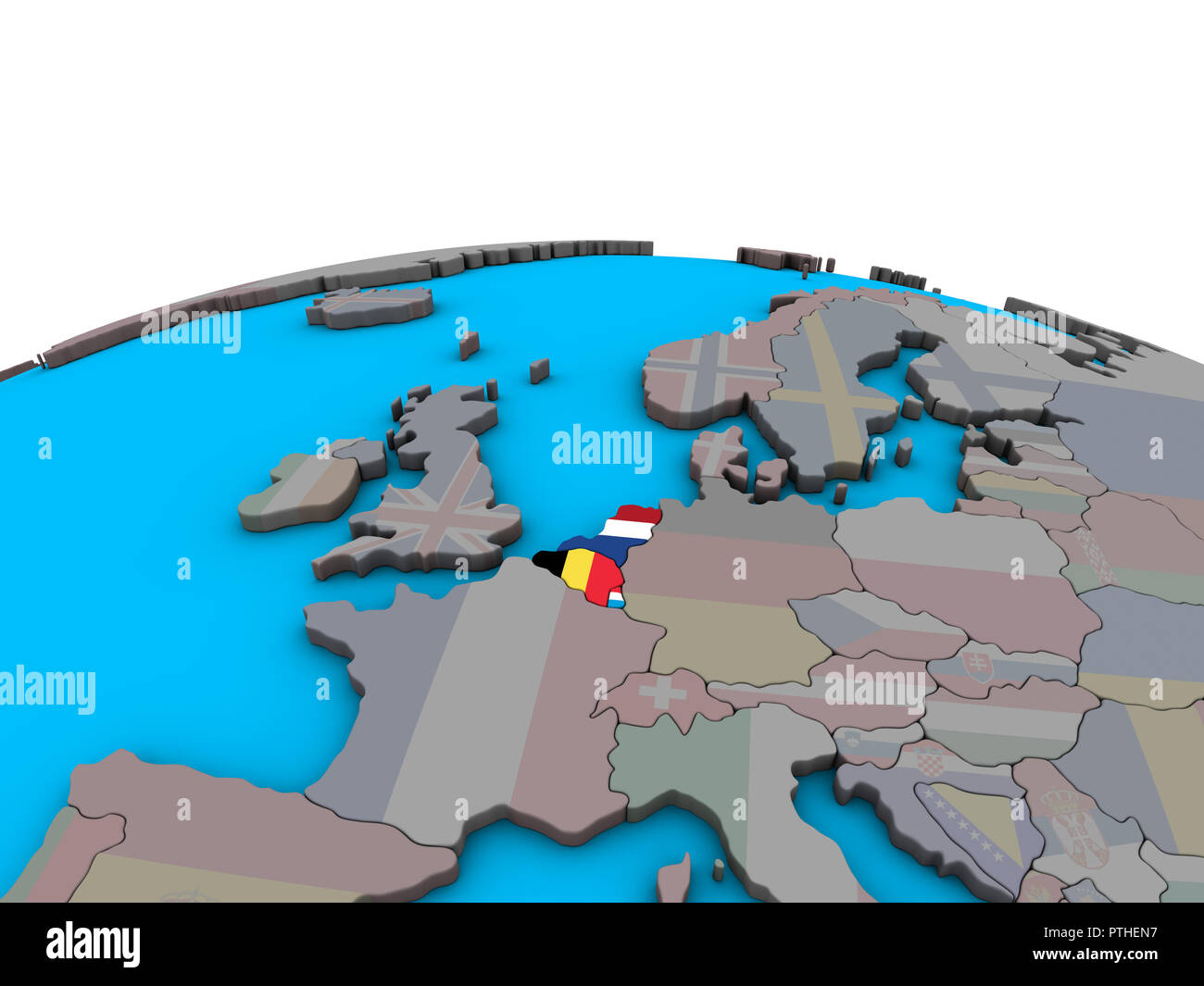 Benelux union countries map hi-res stock photography and images - Alamy
