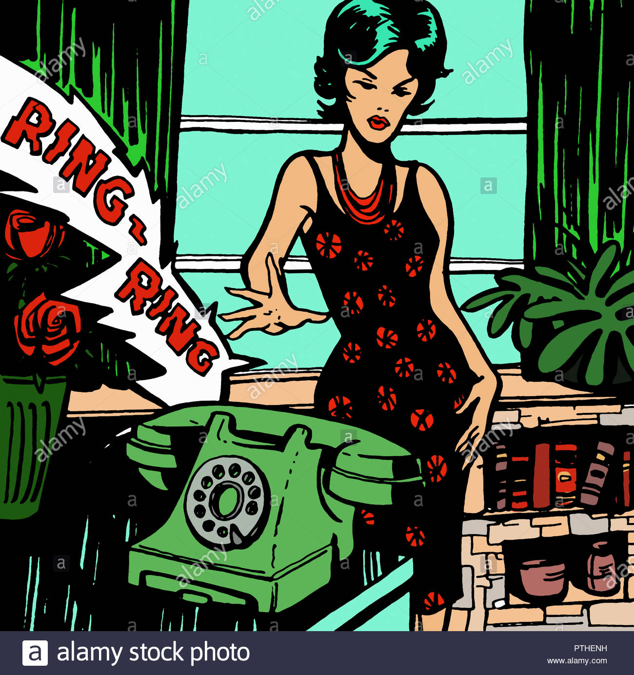 Cartoon Ringing Telephone Stock Photos & Cartoon Ringing Telephone ...