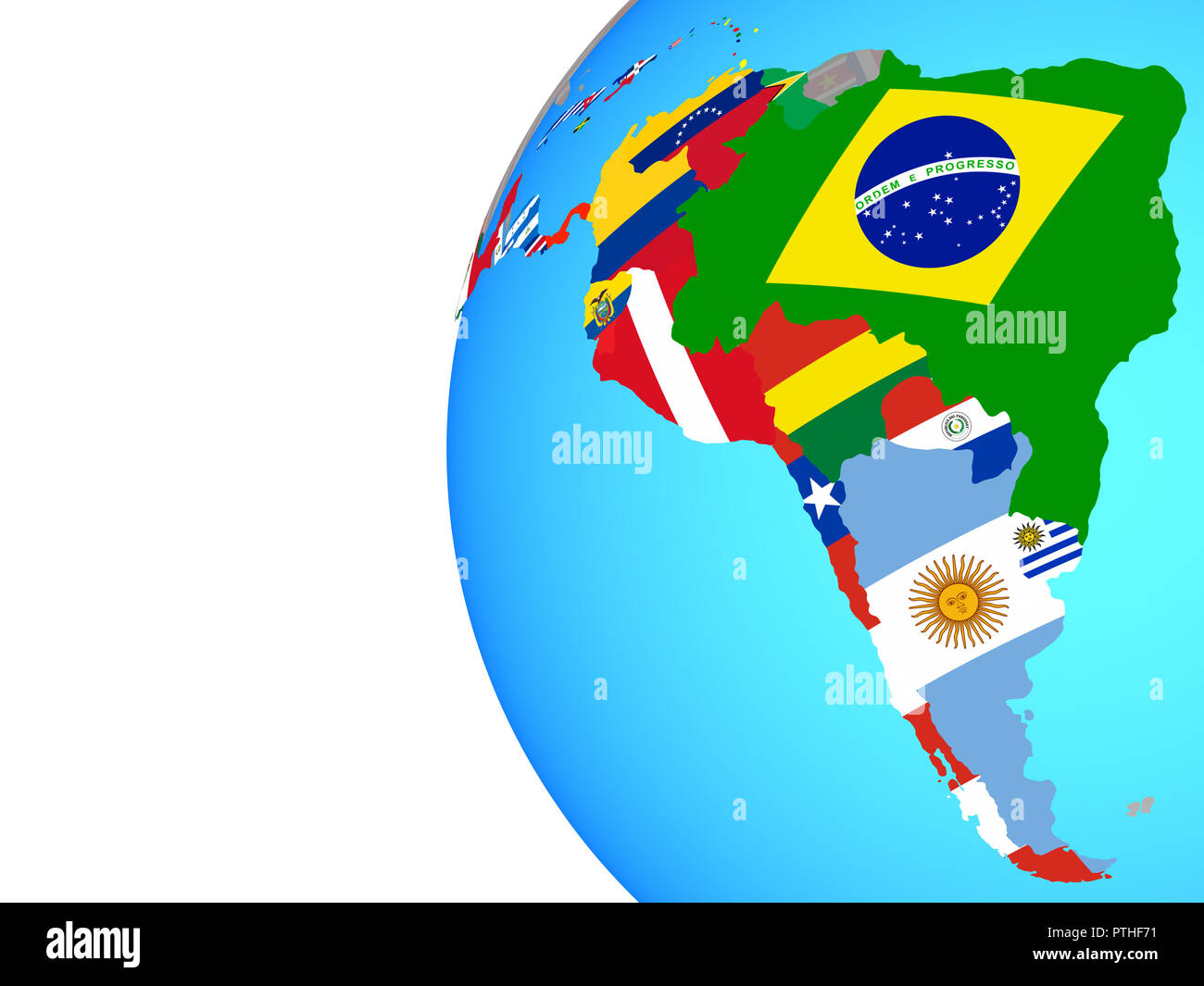 Map latin america flags countries hi-res stock photography and images ...