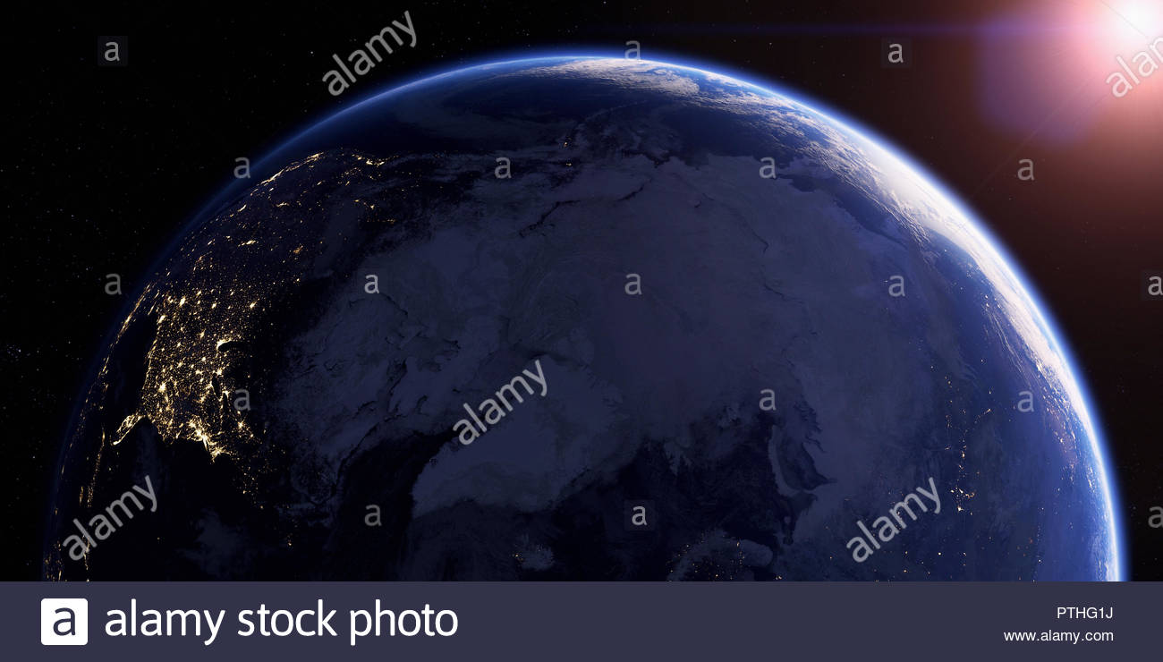 Globe View From North Pole Stock Photos & Globe View From North Pole ...