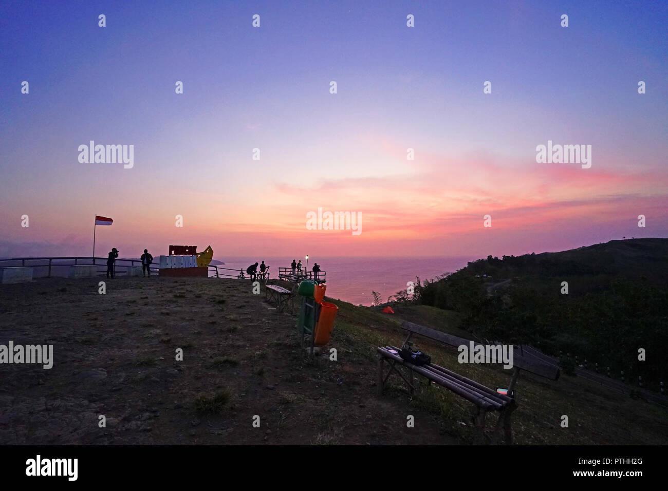 Sunset at Puncak Darma, Geopark Ciletuh, Sukabumi, West Java, Indonesia ...