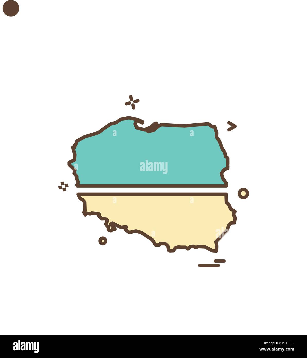 Poland map icon design vector Stock Vector Image & Art - Alamy