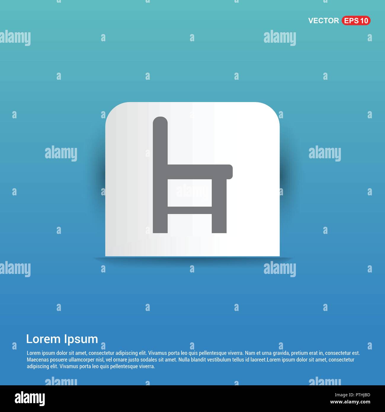 Chair icon blue sticker hi-res stock photography and images - Alamy