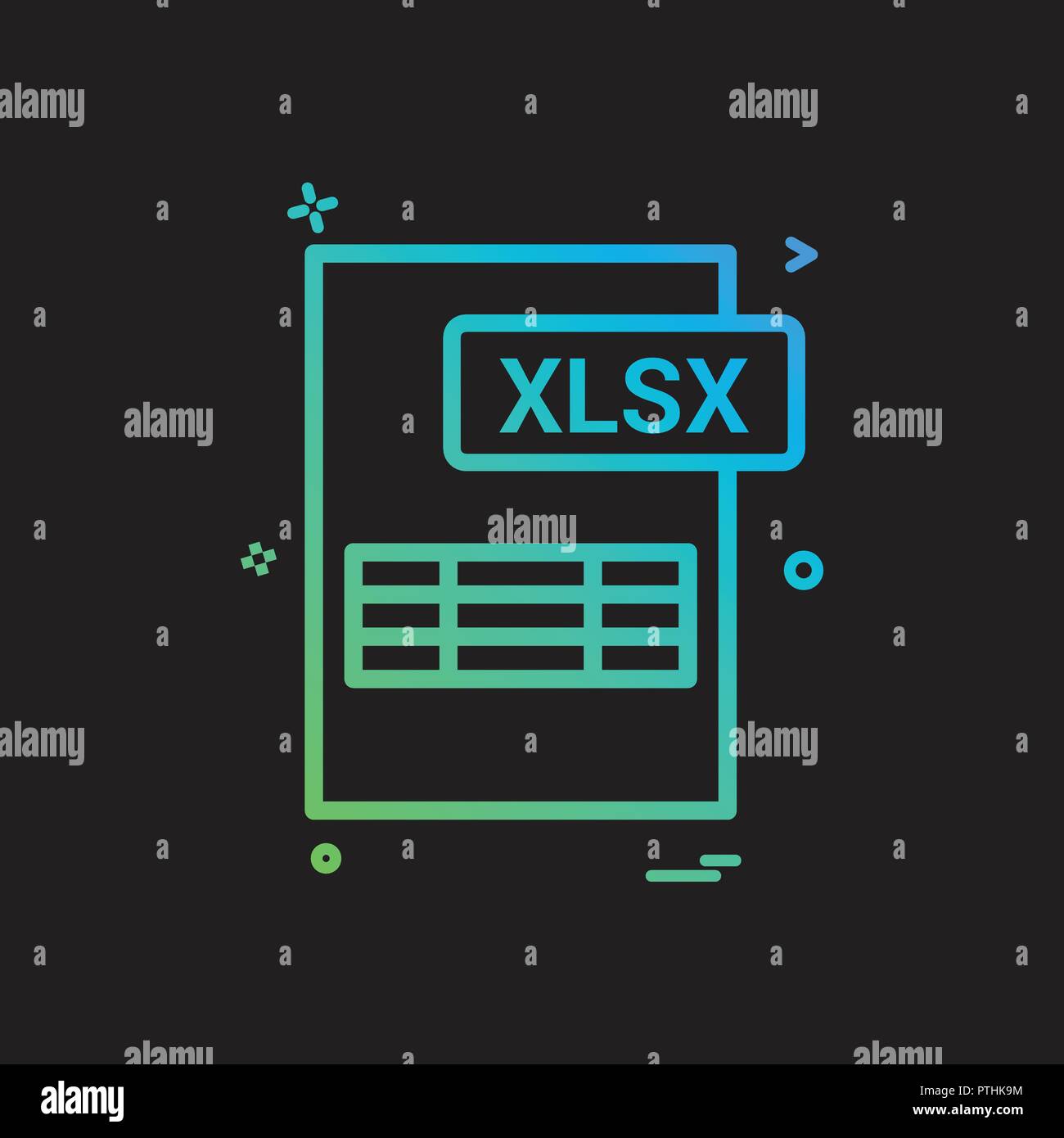 xlsx file format icon vector design Stock Vector Image & Art - Alamy