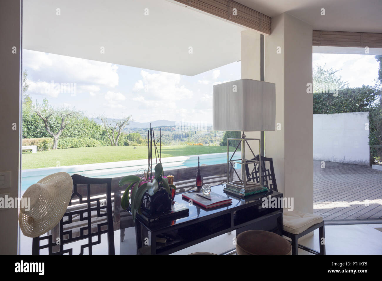 Swimming pool and benches High Resolution Stock Photography and Images ...