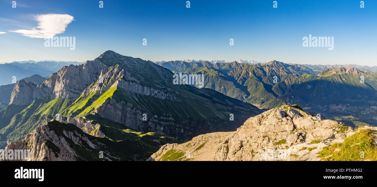 Grigna Settentrionale and Valsassina as seen from Grigna Meridionale in ...