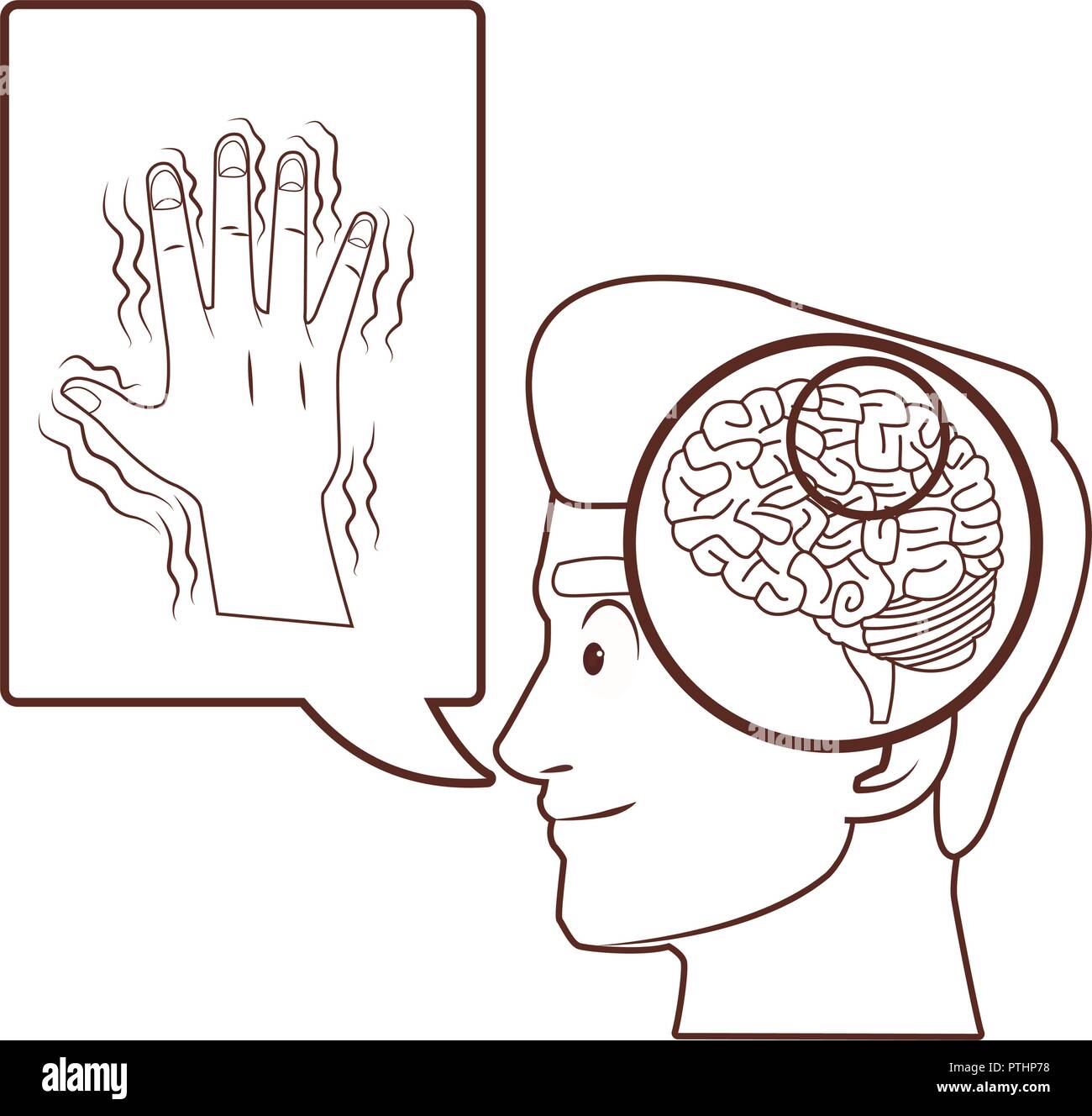Alzheimer old man disease Stock Vector Image & Art - Alamy