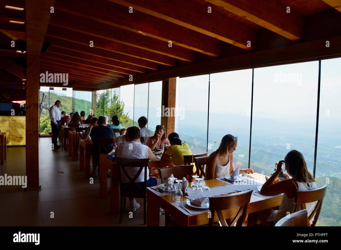 Ballkoni Dajtit restaurant offers amazing views of tirana after taking ...