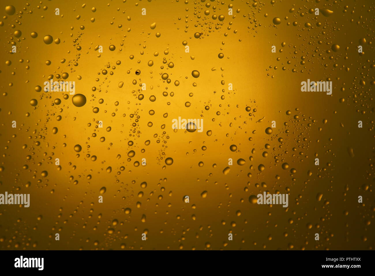 water drops autumn gold background close-up setting sun Stock Photo - Alamy