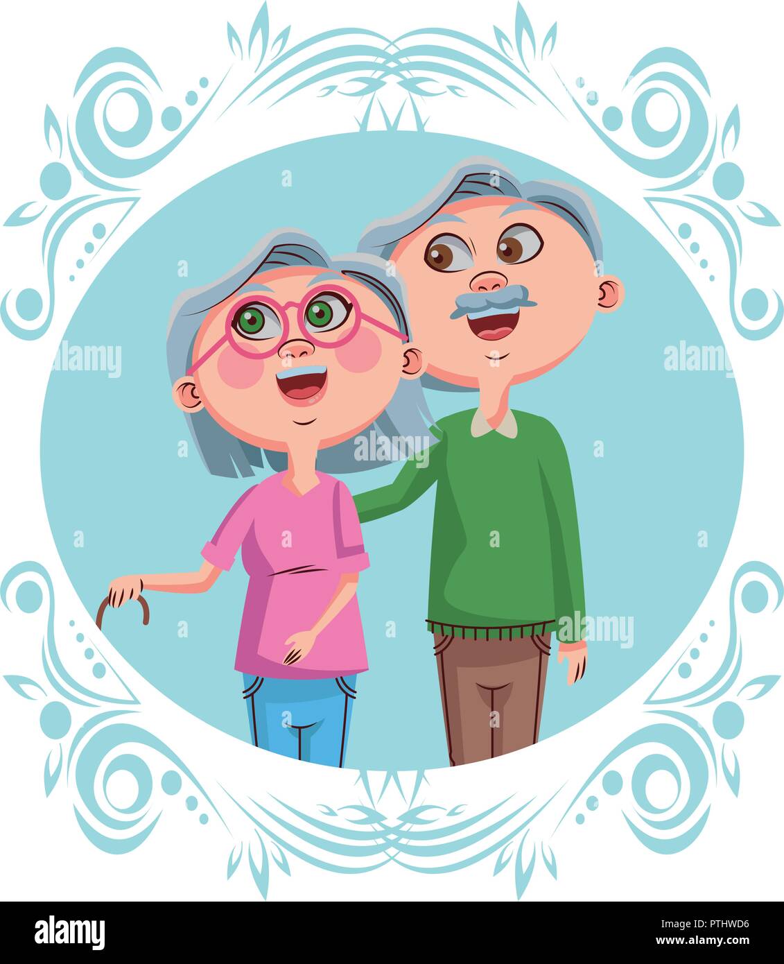 Grandparents couple cartoons Stock Vector Image & Art - Alamy