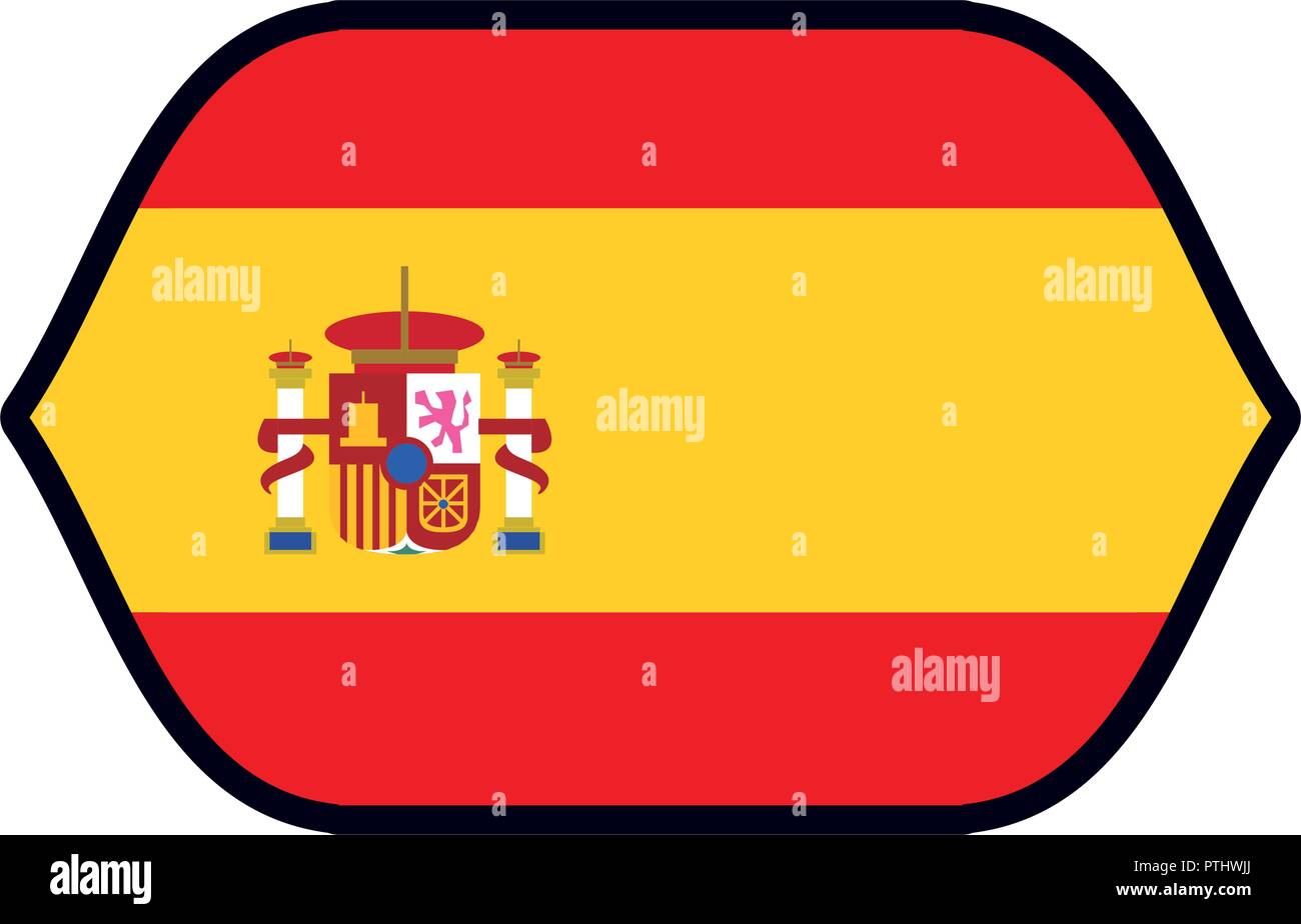 Spain flag emblem Stock Vector Image & Art - Alamy