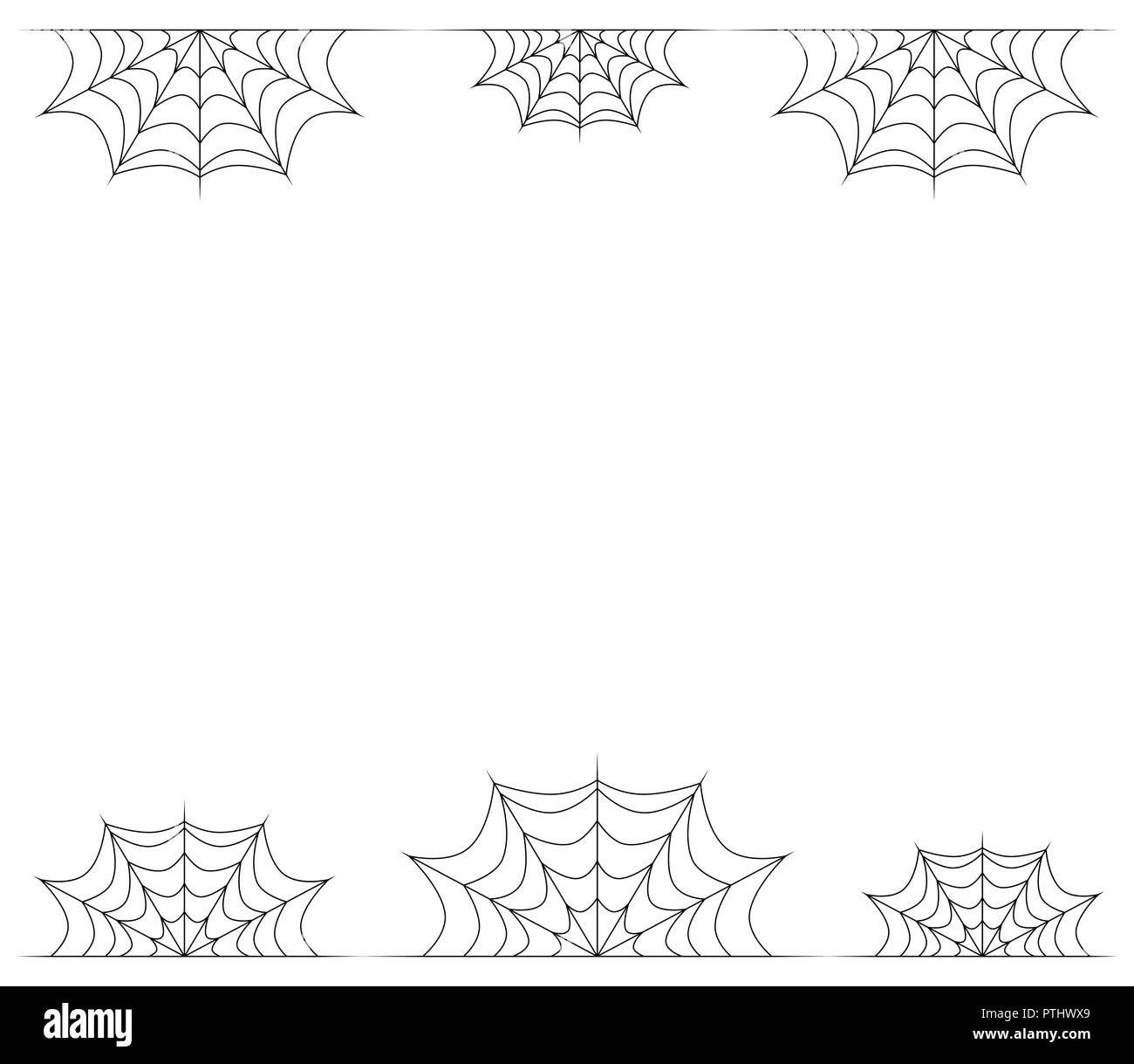 Spider Web Page Border Abstract Decorative Spider Web Border