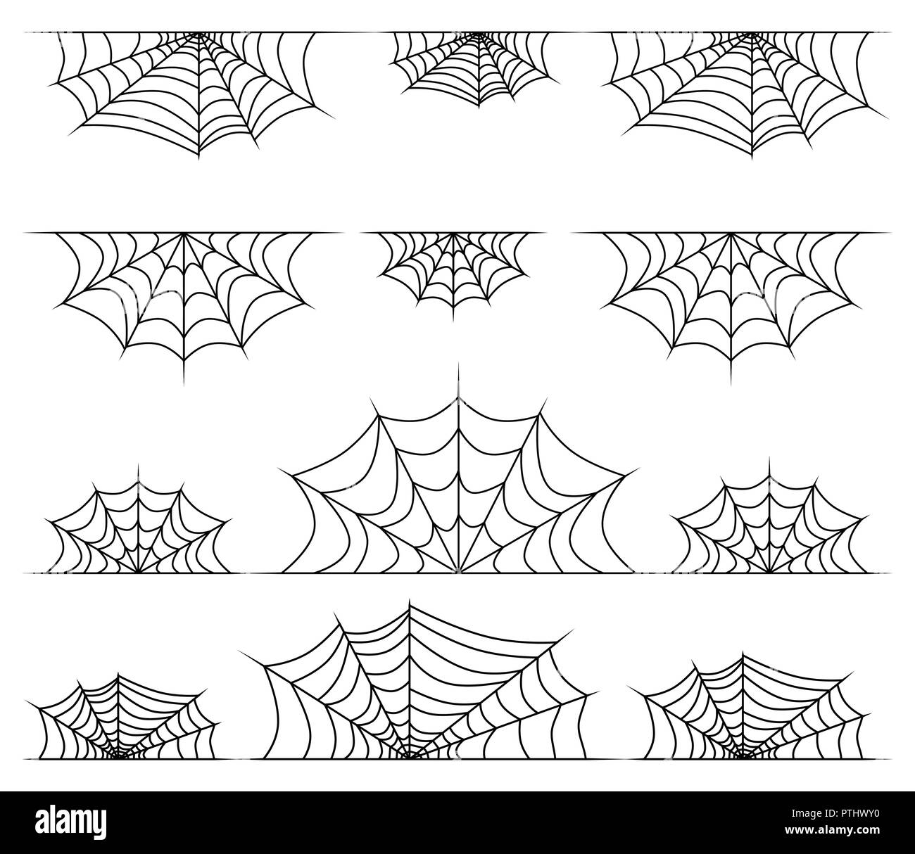 Border frame black spider Cut Out Stock Images & Pictures - Alamy