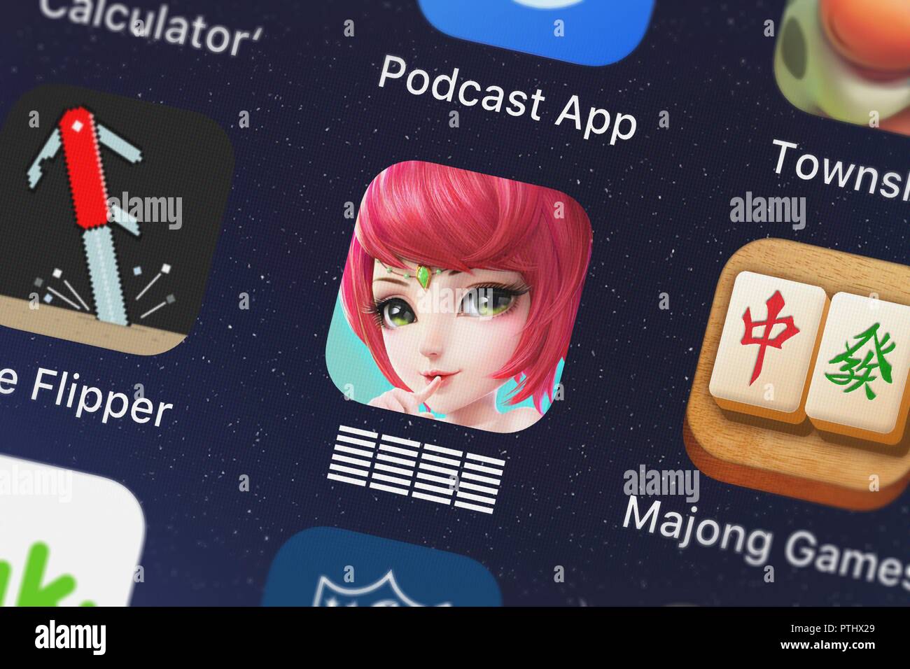 London, United Kingdom - October 09, 2018: The 迷你西遊 mobile app from ...