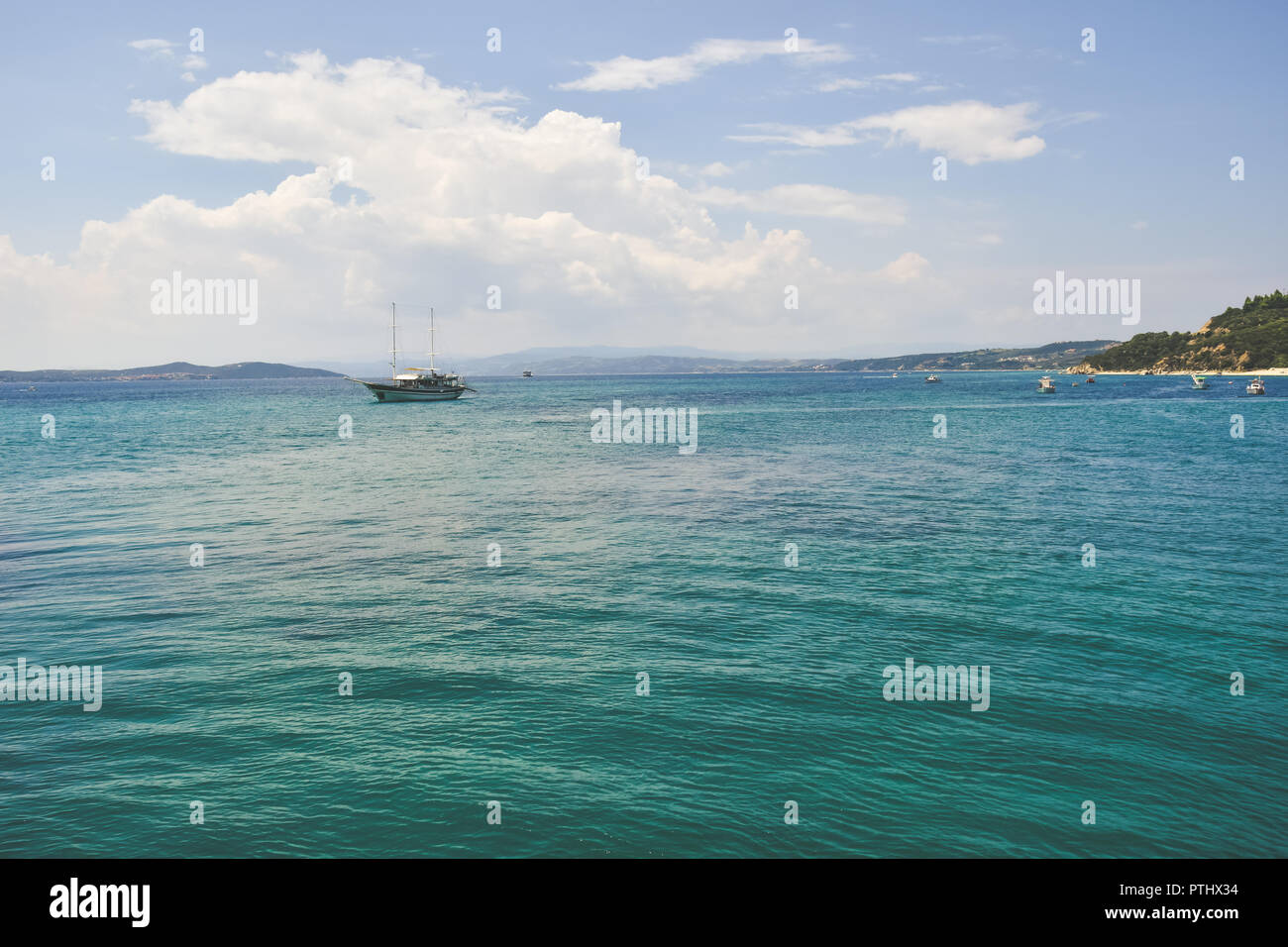 Blue lagoon view of the sea and islands Stock Photo - Alamy