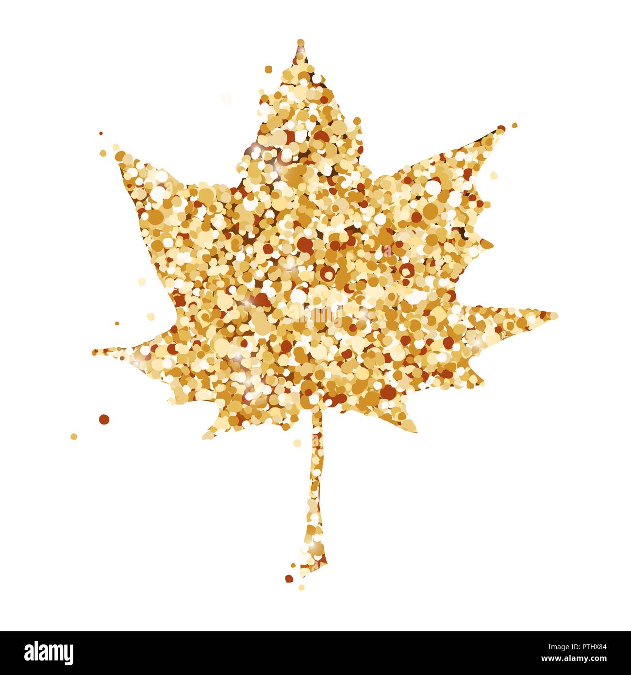 Cute autumn card with cute maple leaf. Banner, icon, or sale poster ...