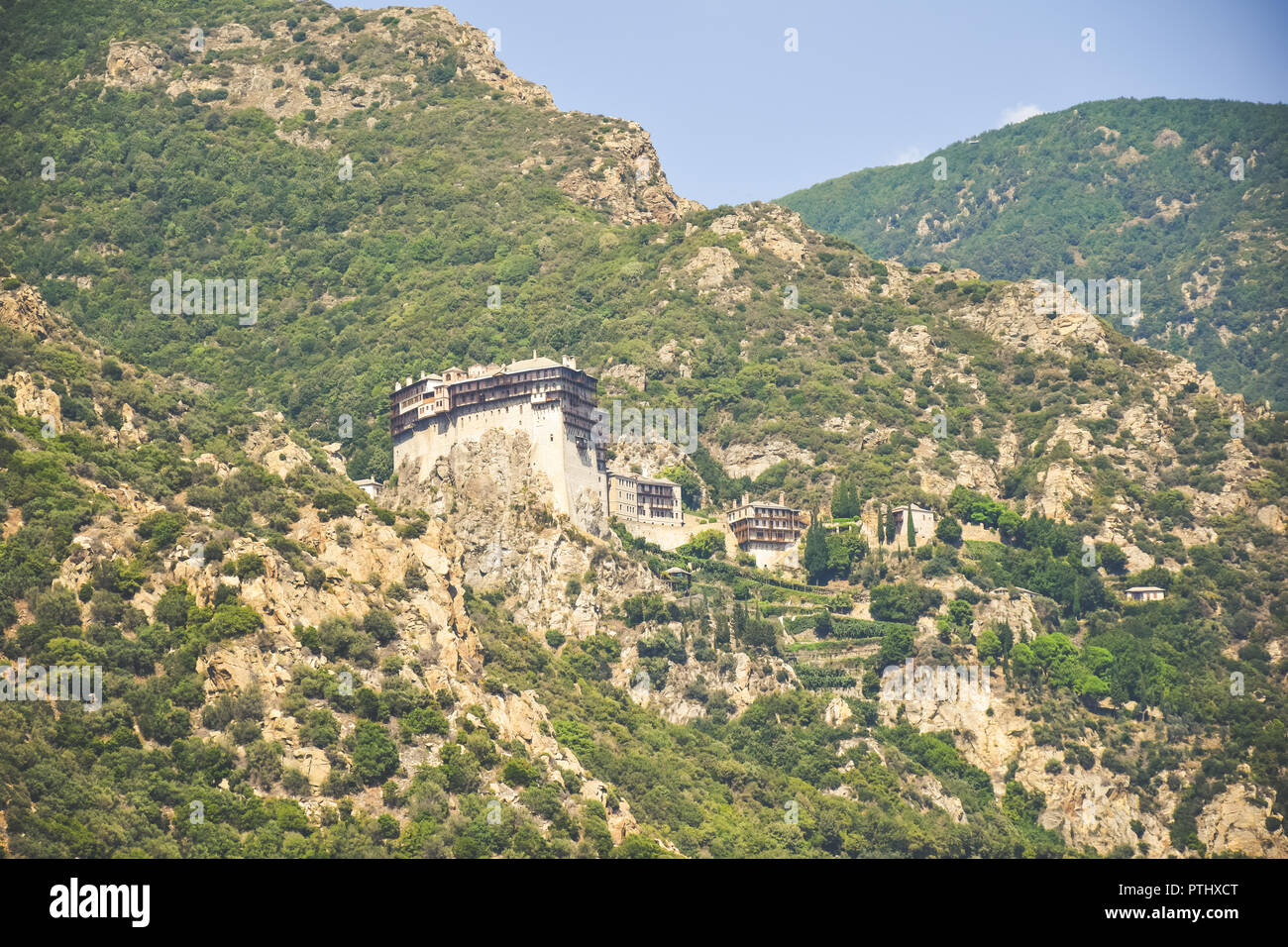 Monk Republic view from the sea, Monastery Stock Photo - Alamy