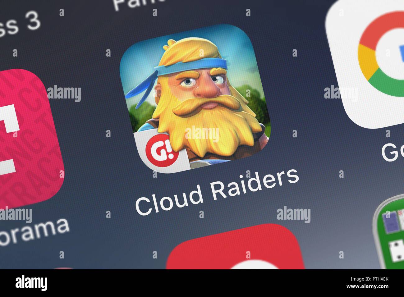 London, United Kingdom - October 09, 2018: Close-up shot of the Cloud ...