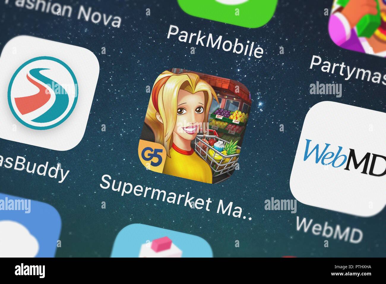 London, United Kingdom - October 09, 2018: Screenshot of the mobile app ...