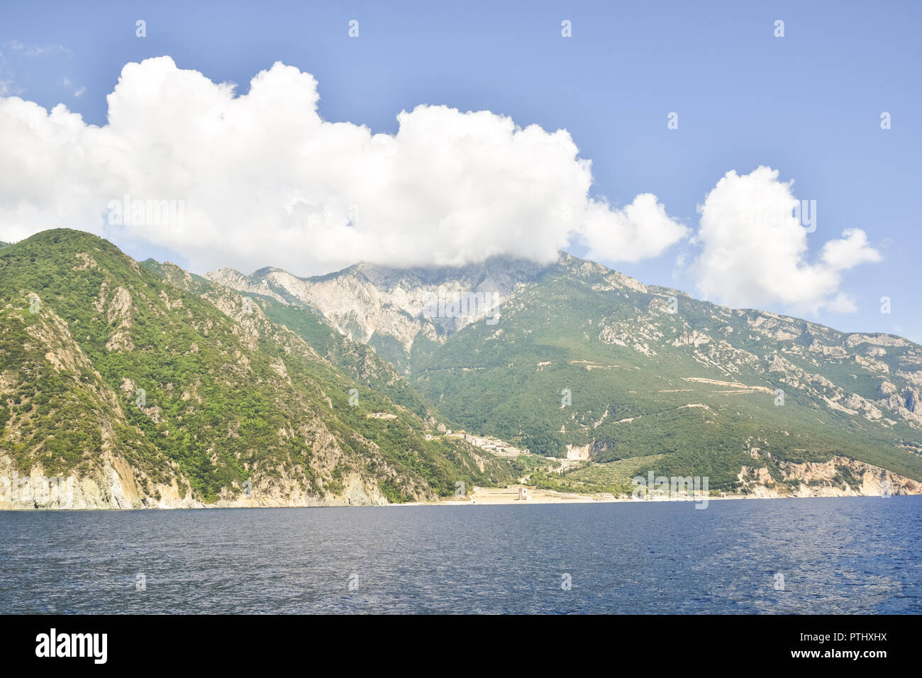 Athos greece view hi-res stock photography and images - Alamy