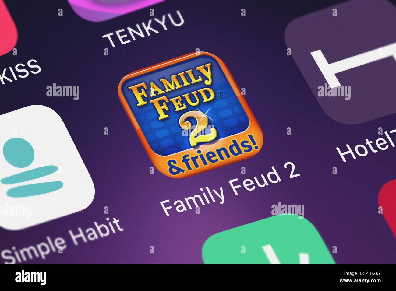 London, United Kingdom - October 09, 2018: Close-up shot of the Family ...