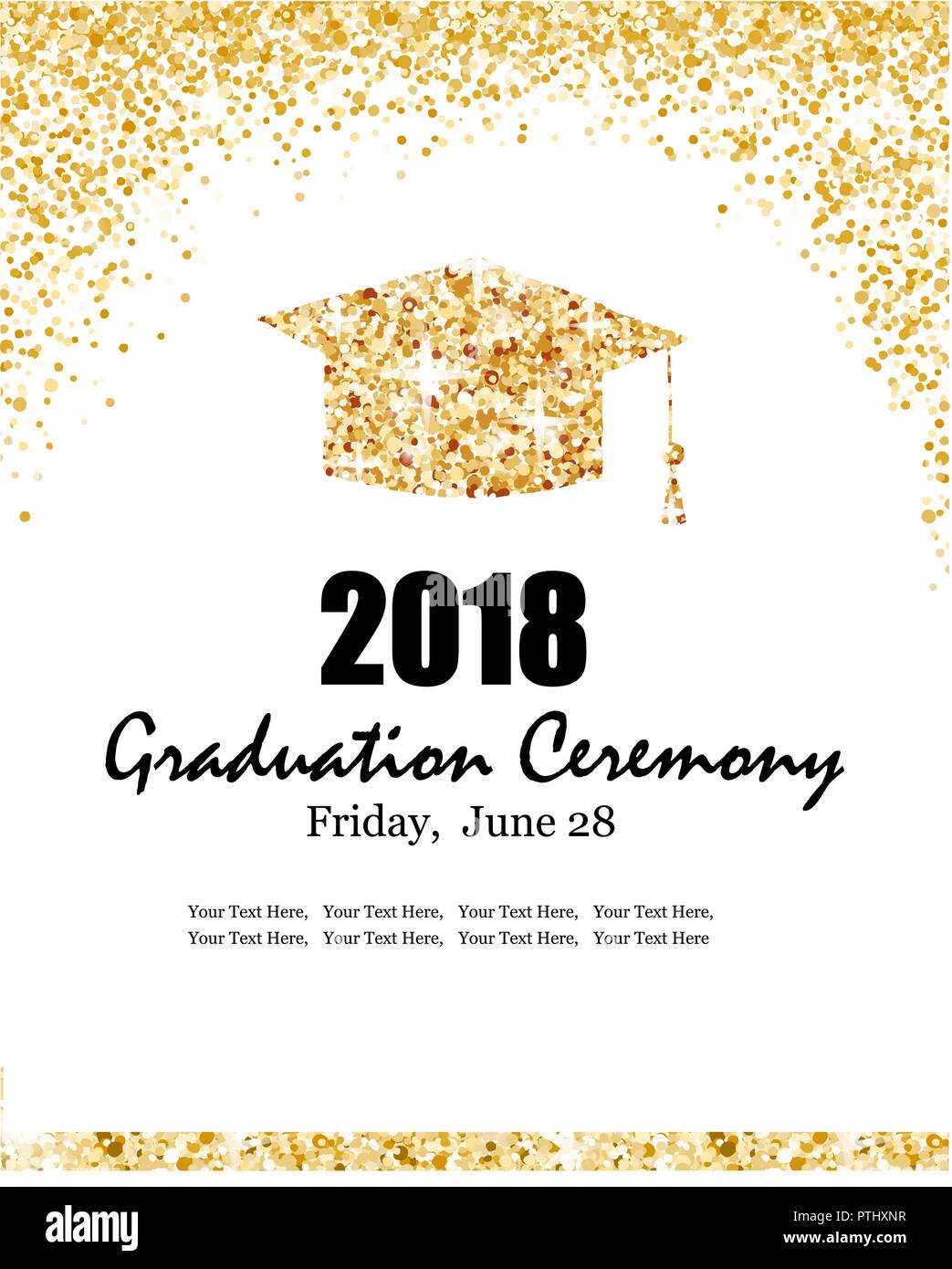 Class of 2018 graduation ceremony banner Stock Vector Image & Art - Alamy