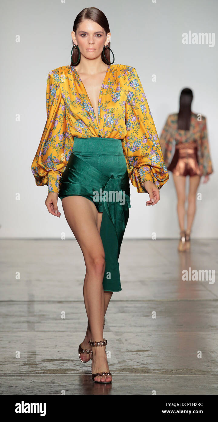 New York, NY - September 7, 2018: Model walks the runway for Bronx and ...