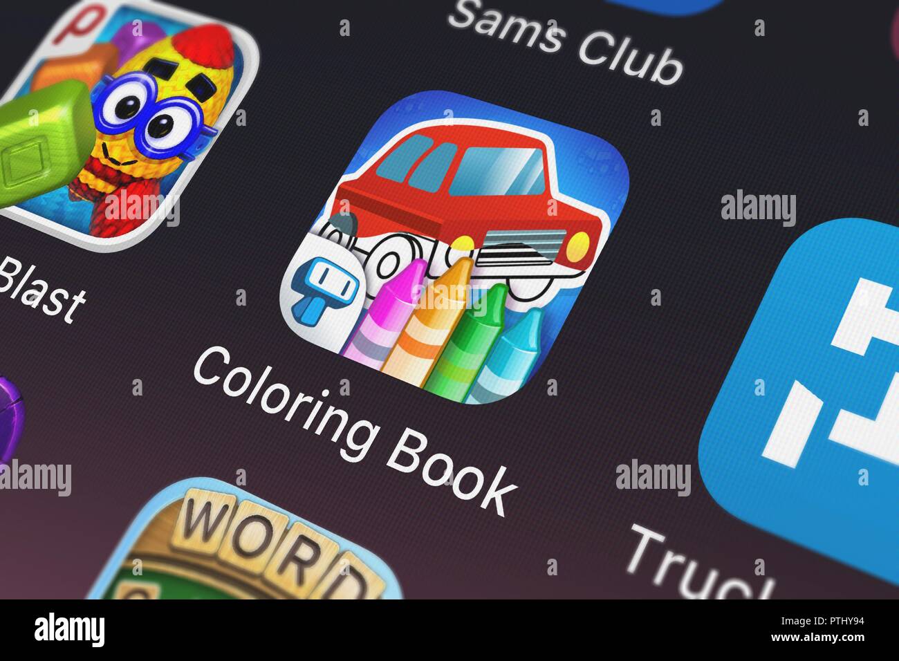 London, United Kingdom - October 09, 2018: Close-up shot of the My ...