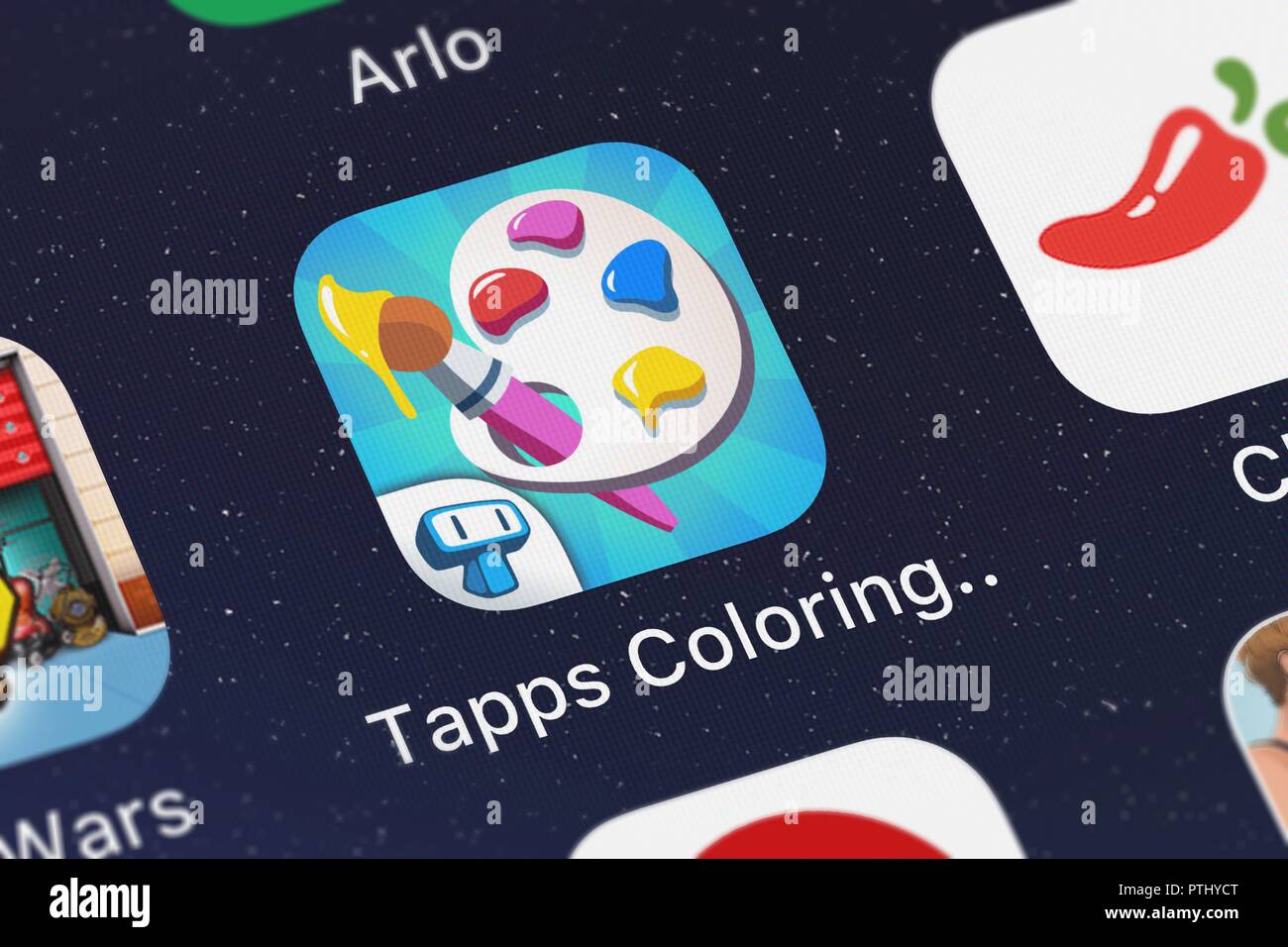 London, United Kingdom - October 09, 2018: Close-up shot of the My ...