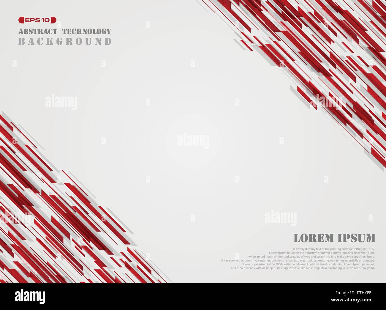 Abstract of red technology geometric background. vector eps10 Stock ...