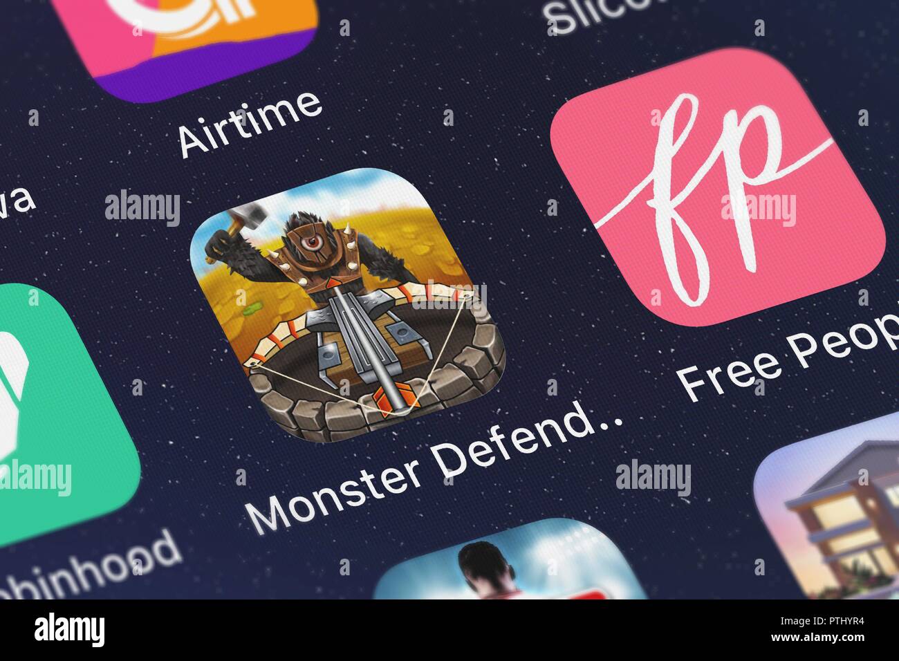 London, United Kingdom - October 09, 2018: The Monster Defender mobile ...