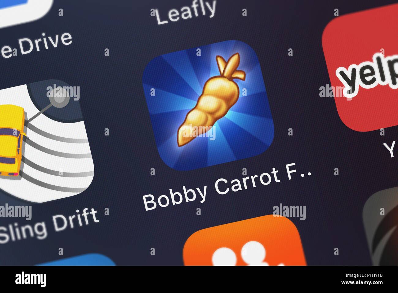 London, United Kingdom - October 09, 2018: Close-up of the Bobby Carrot ...