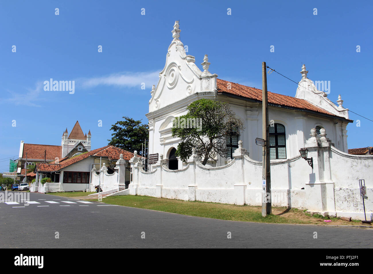 The Groote Kerk or Dutch Reformed Church within the Galle Fort. Taken ...