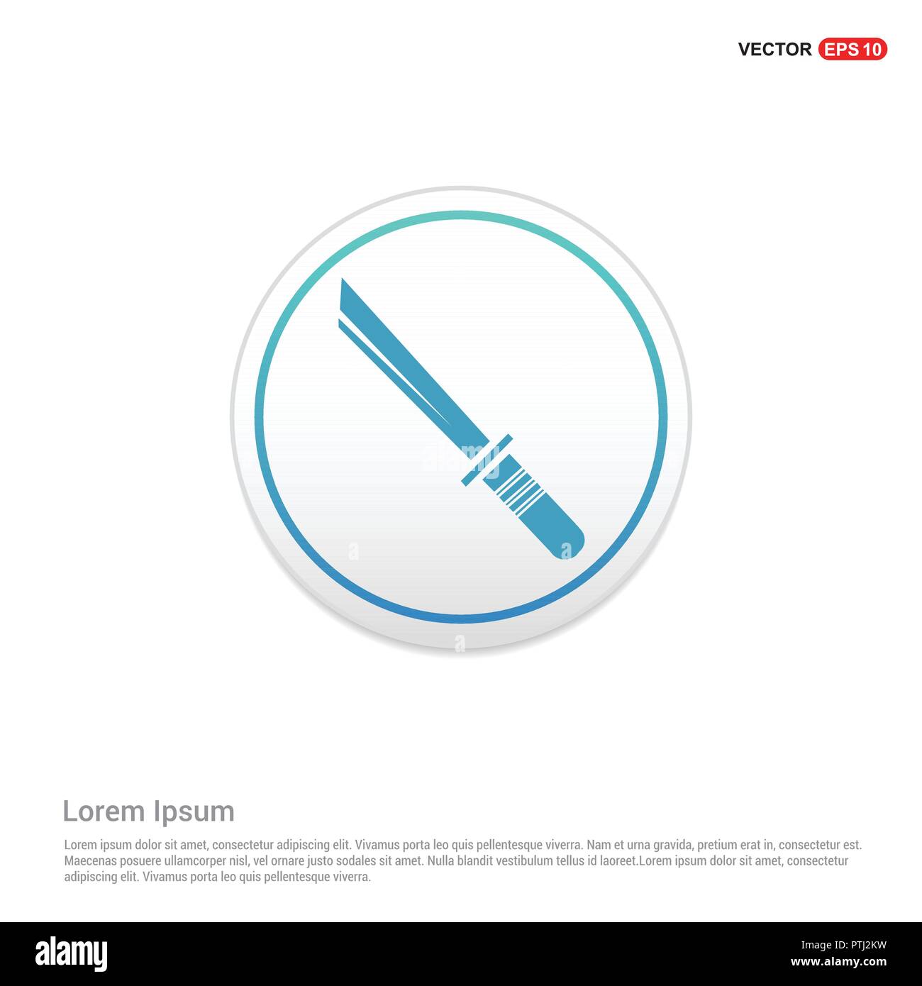 Katana Sword Icon - white circle button Stock Vector Image & Art - Alamy