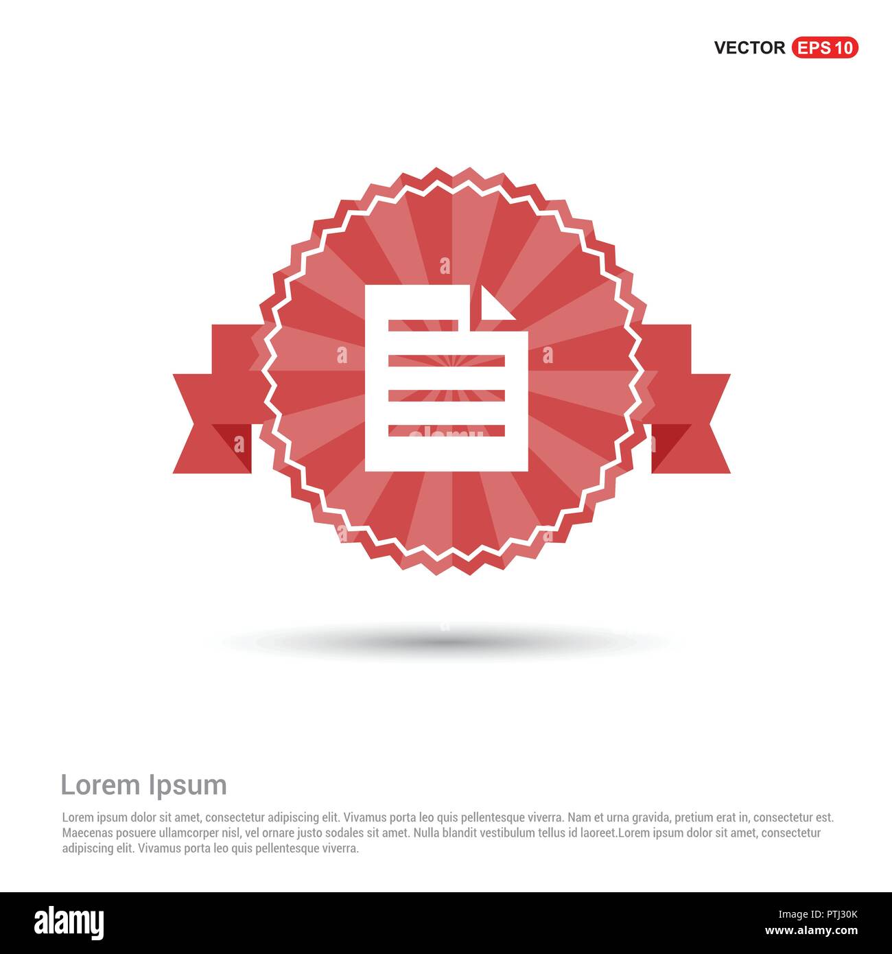 Document Icon - Red Ribbon banner Stock Vector Image & Art - Alamy