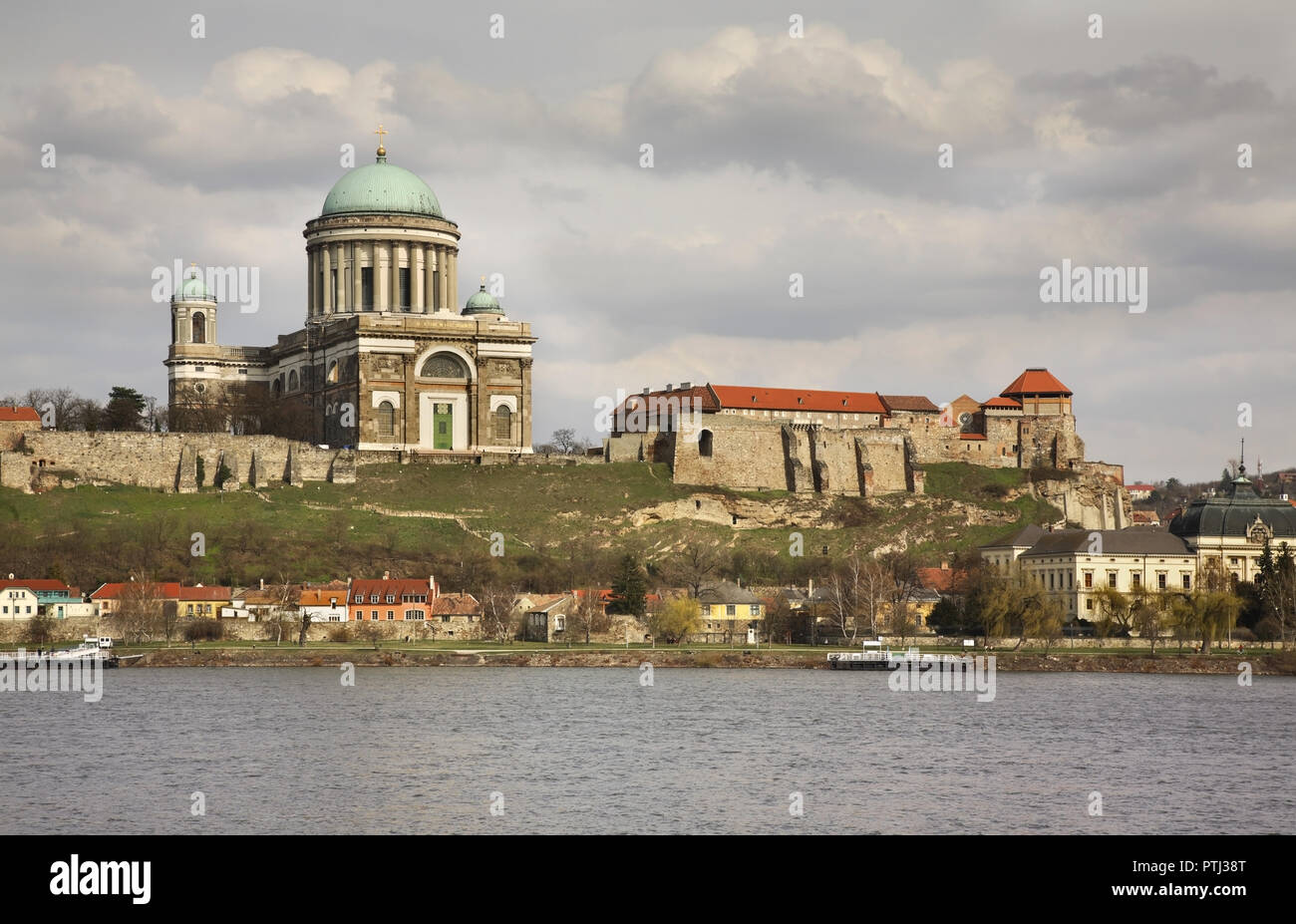 Castle Hill With Esztergom Basilica High Resolution Stock Photography ...
