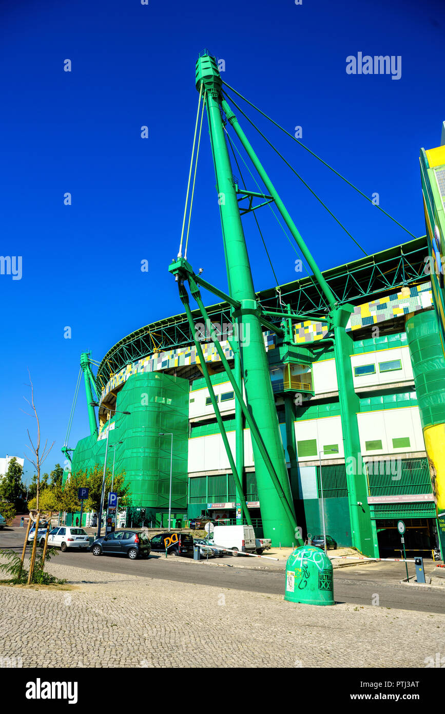 Exterior of the stadium Jose Alvalade. Home stadium for the Sporting ...