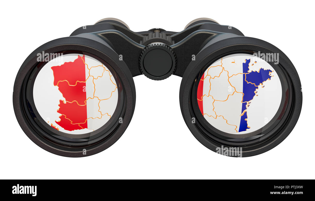 Espionage in France concept, 3D rendering isolated on white background ...