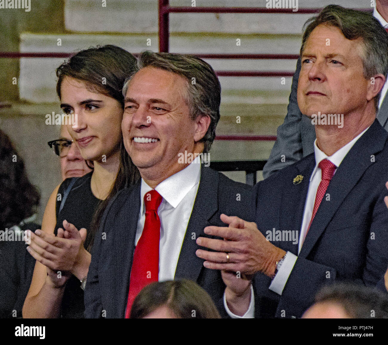 Outgoing Kansas governor Doctor Jeff Colyer waves to President Donald ...