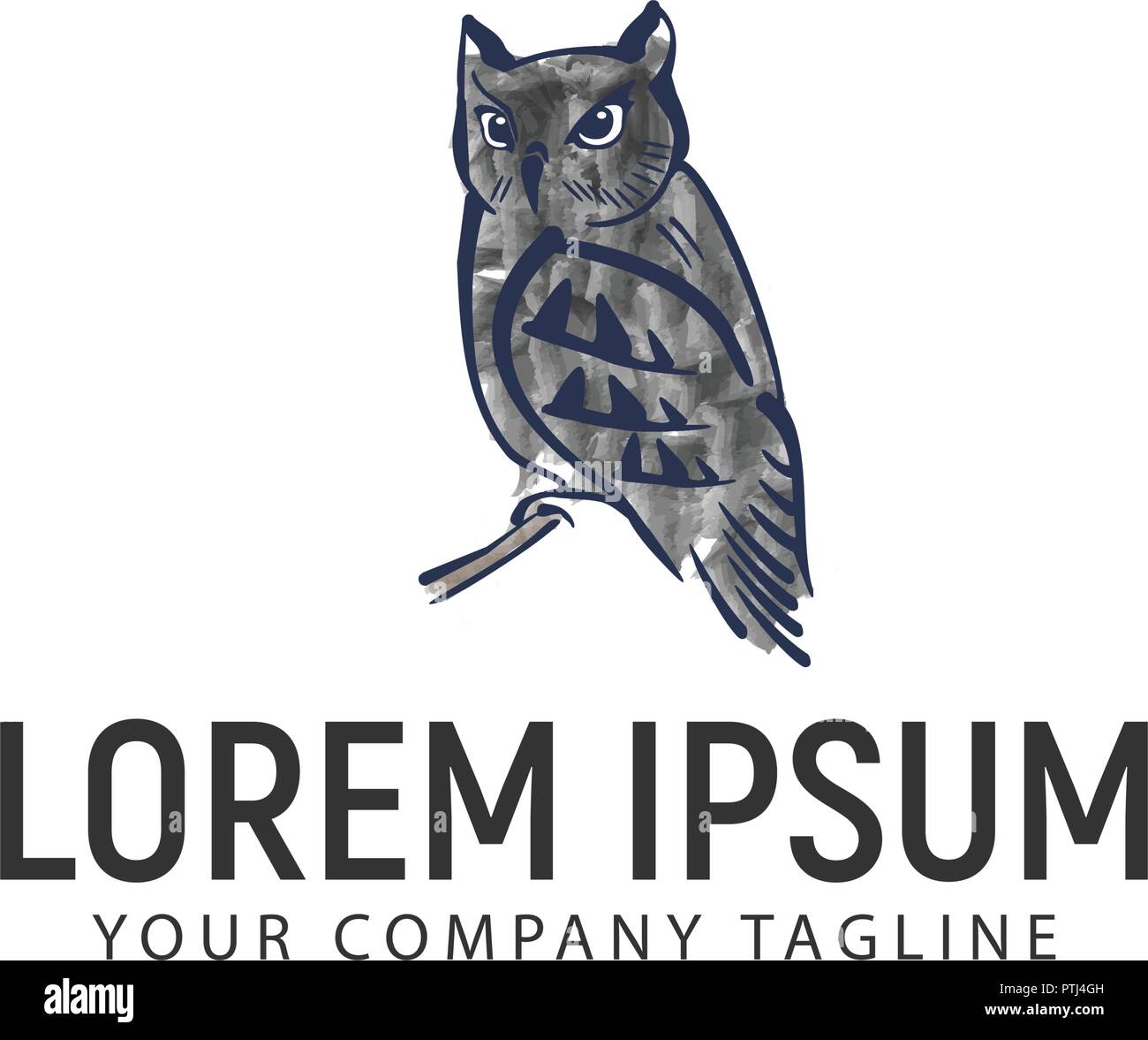 Owl logo hi-res stock photography and images - Alamy