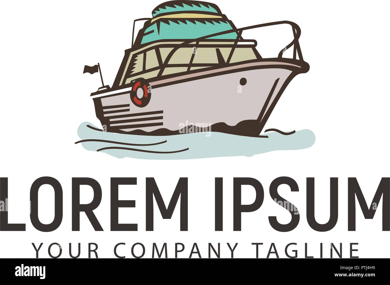Ship marine vintage retro logo design concept template Stock Vector ...